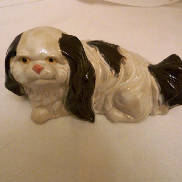 Artisan | Art | Artisan Made Ceramic Pekingese Black And White Dog ...